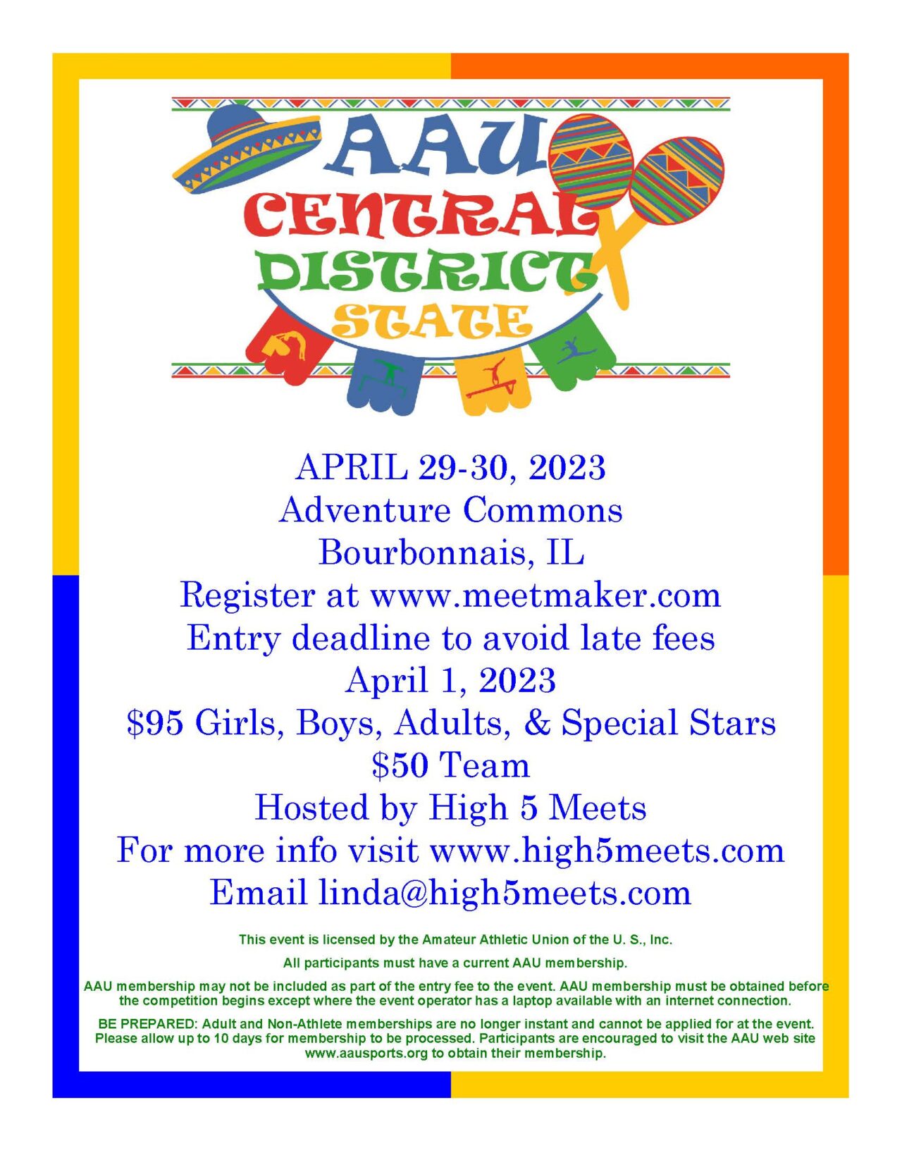 AAU Central District Championships - High 5 Meets